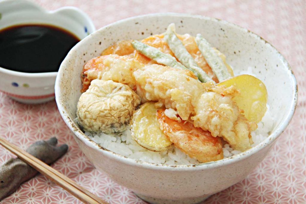 Tendon - Reis mit Tempura - Rezept aus der japanischen Küche