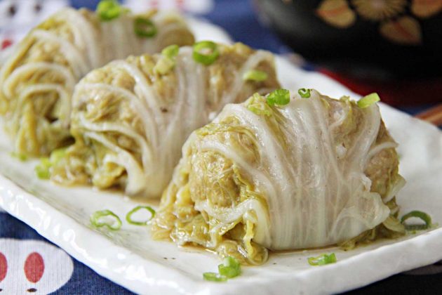 Japanische Kohlroulade (roll kyabetsu) - Rezept aus der jap. Küche
