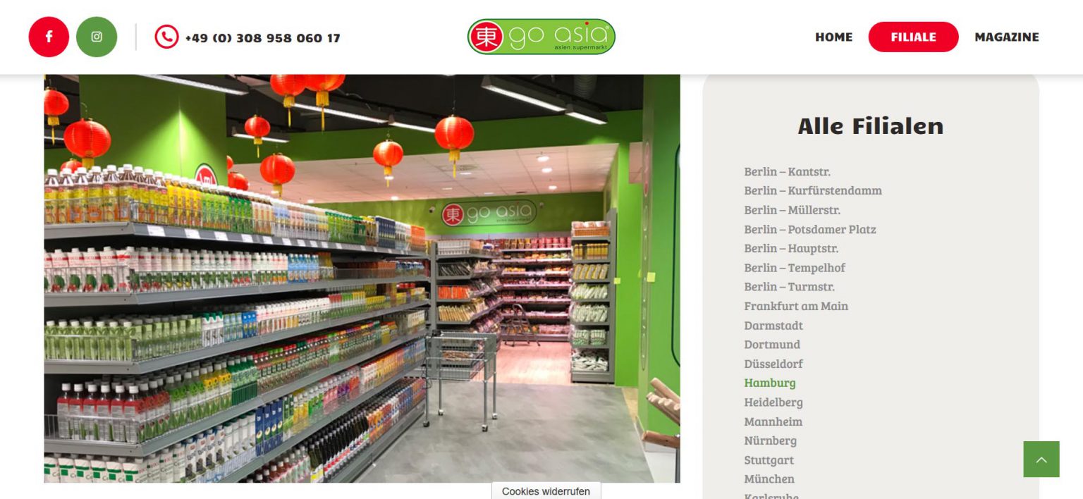 Go Asia Supermarkt - eine Asialaden Kette in Hamburg